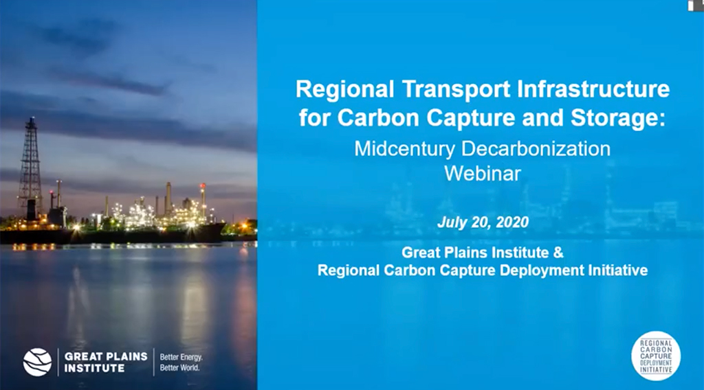 Webinar: Analysis of Transport Infrastructure Shows Near-Term Carbon ...